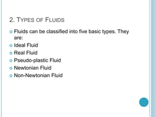 Fluids and their properties | PPTX