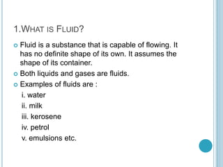 Fluids and their properties | PPT