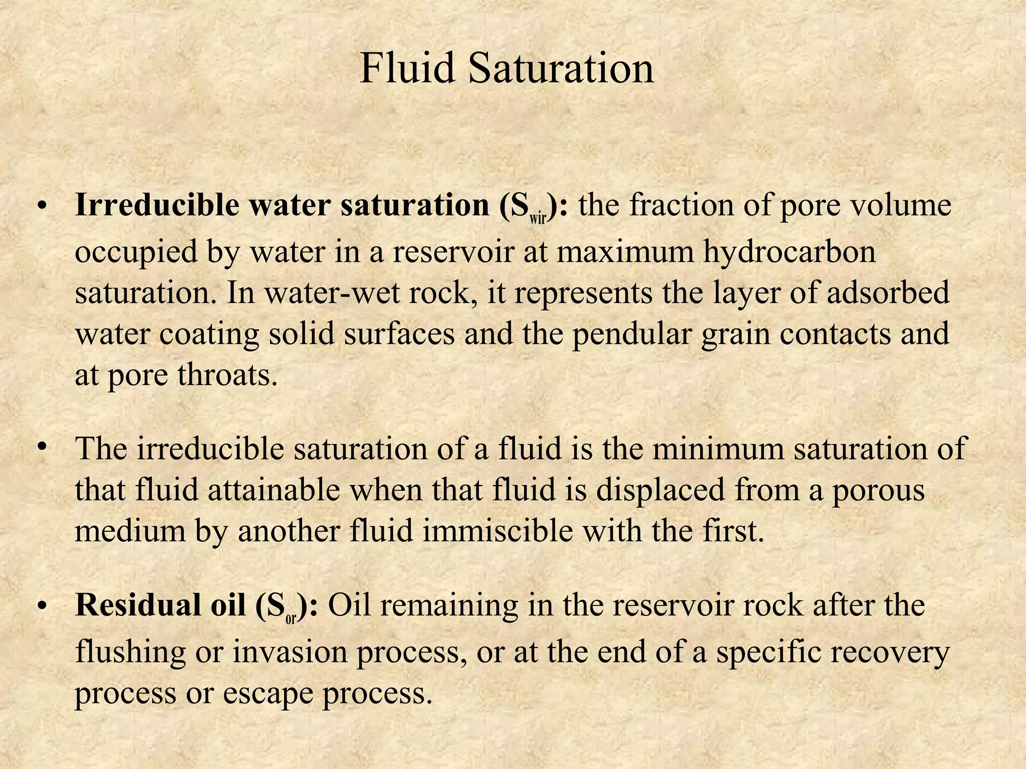 Fluid Saturation | PPT