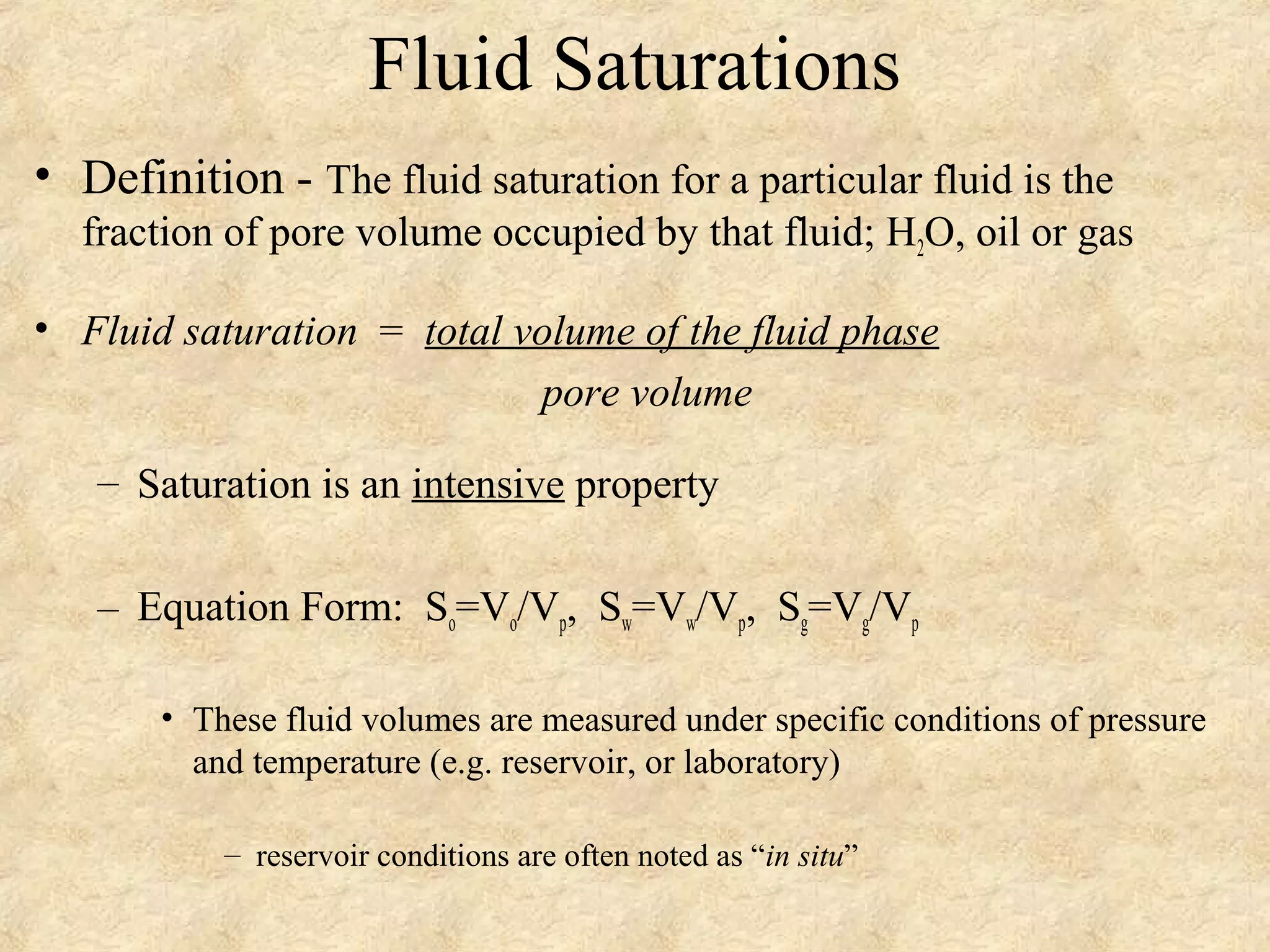 Fluid Saturation | PPT