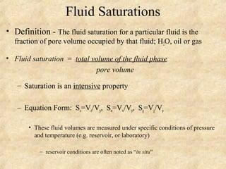 Fluid Saturation | PPT