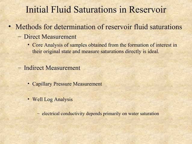 Fluid Saturation | PPT