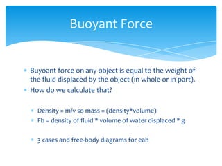Fluids day 2 buoyancy | PPTX | Physics | Science