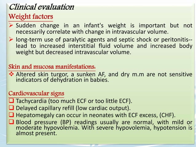 Fluid and electrolyte management in neonates. By Dr Rabab Hashem | PPT