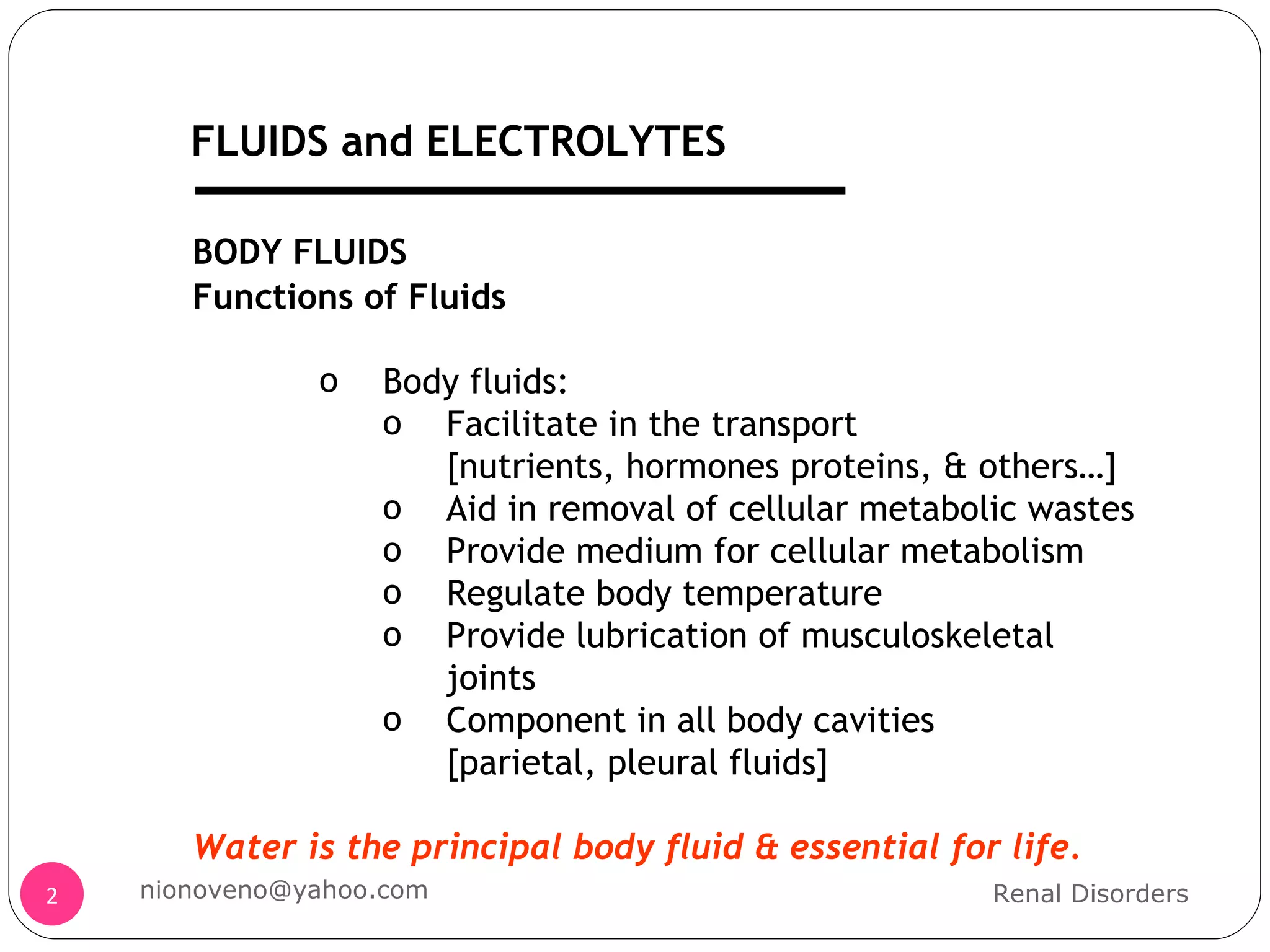 Fluids & Electrolytes | PPS