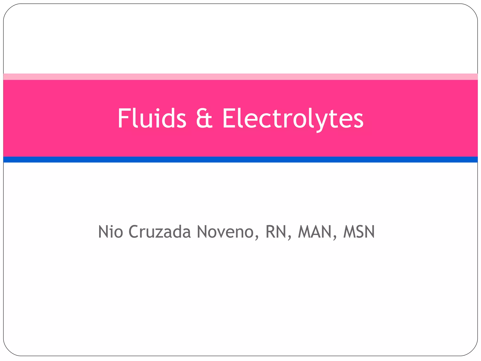 Fluids & electrolytes | PPT