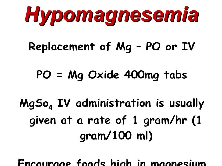 Fluids & Electrolytes Imbalances - BMH/Tele