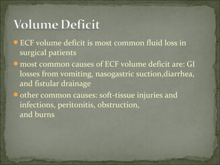 Fluids & Electrolyte Management of the surgical patient | PPT