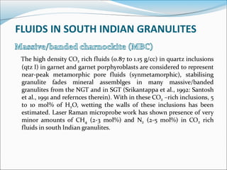 Fluids inclusion of metamorphic rocks | PPT