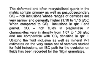 Fluids inclusion of metamorphic rocks | PPT