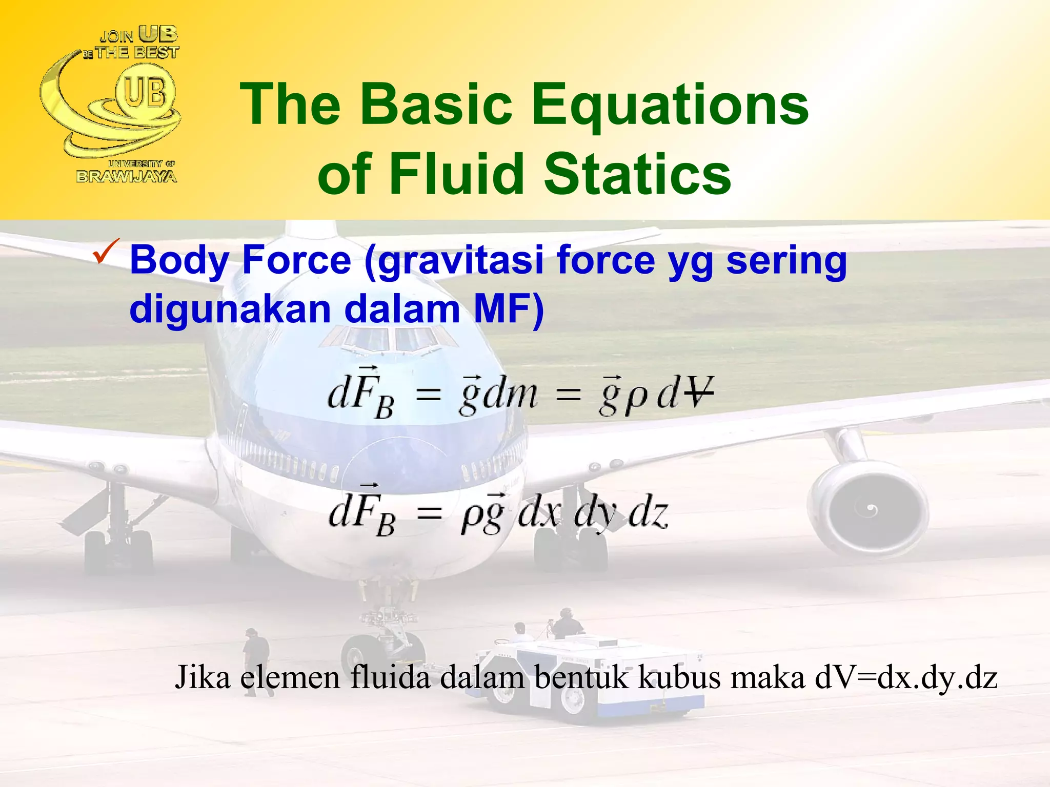 Fluid statics of fluid mechanic | PPT