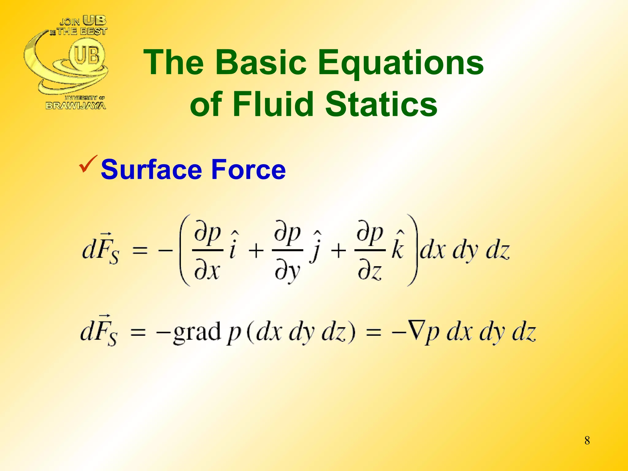 Fluid statics of fluid mechanic | PPT