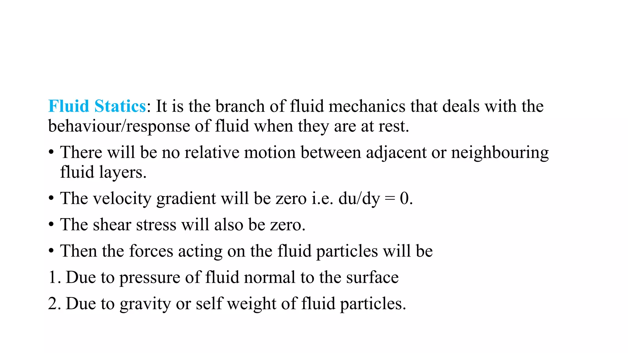 Fluid Statics.pptx | Physics | Science
