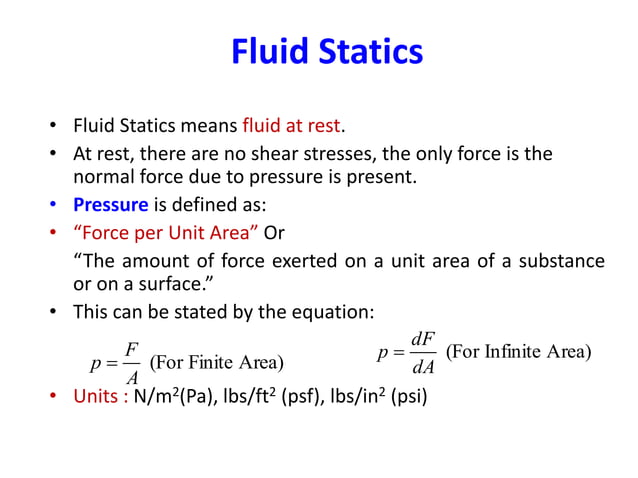 Fluid Statics 1.pptx | Physics | Science