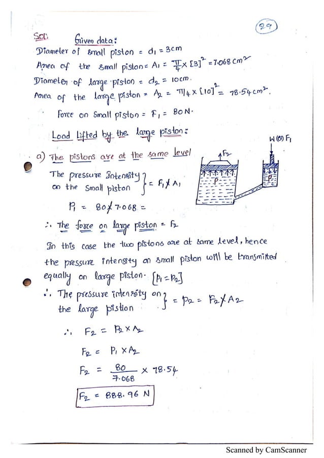 Unit I - Fluid statics Hand written notes | PDF | Physics | Science