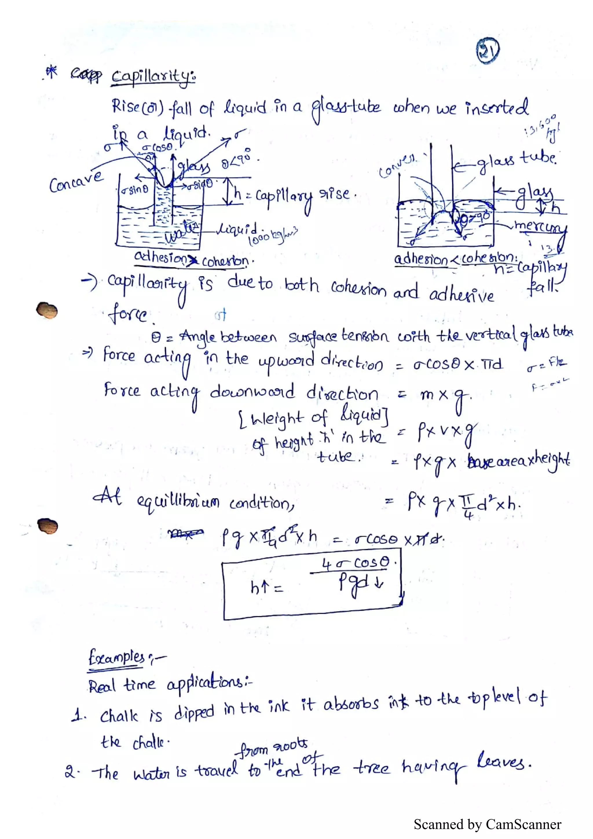 Unit I : Fluid statics notes | PDF