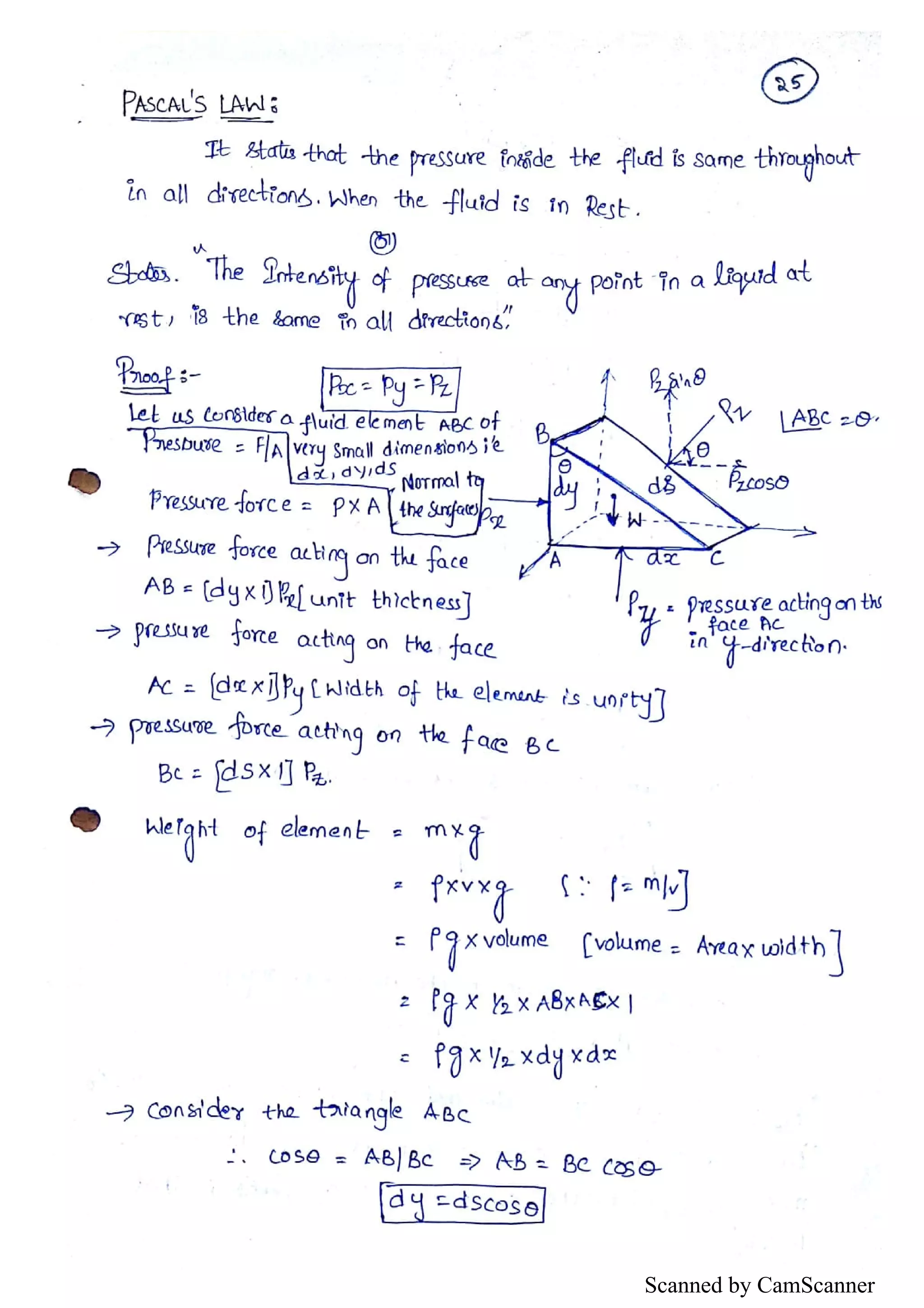 Unit I : Fluid statics notes | PDF
