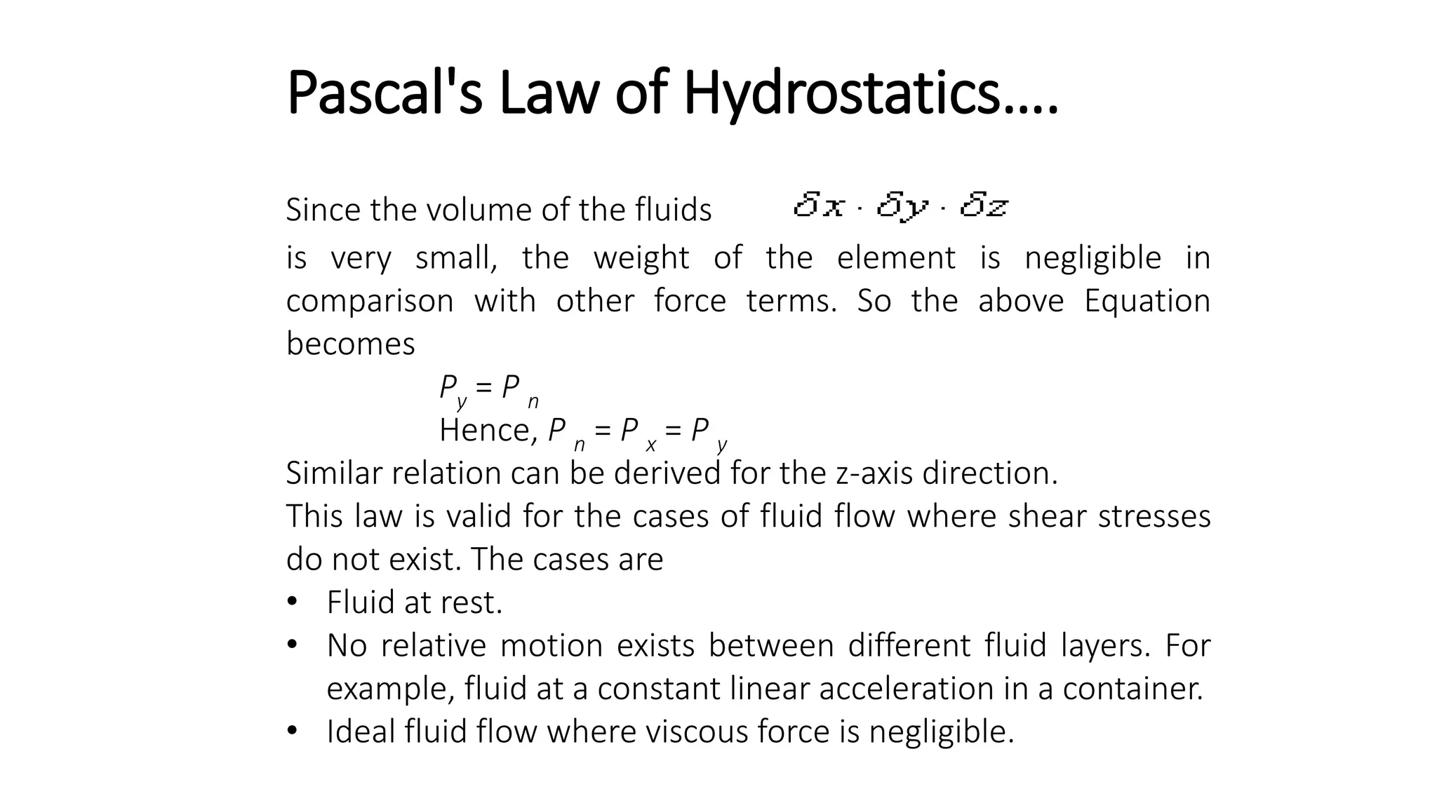 Fluid statics Part - I, Basic equations of fluid statics | PPTX