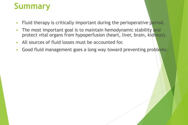 fluids therapy perioperative presentation | PPT