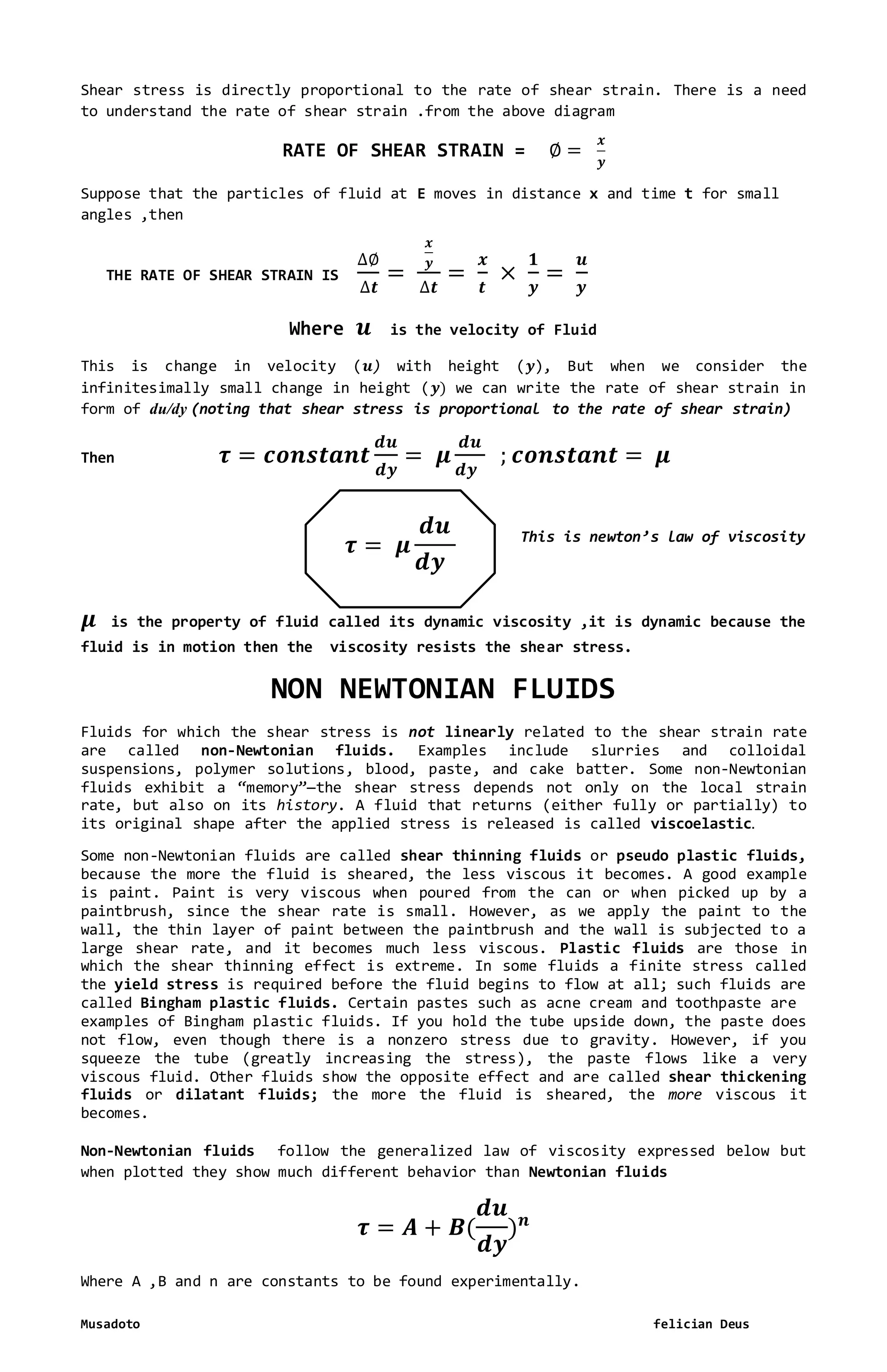 Fluid mechanics . | DOCX
