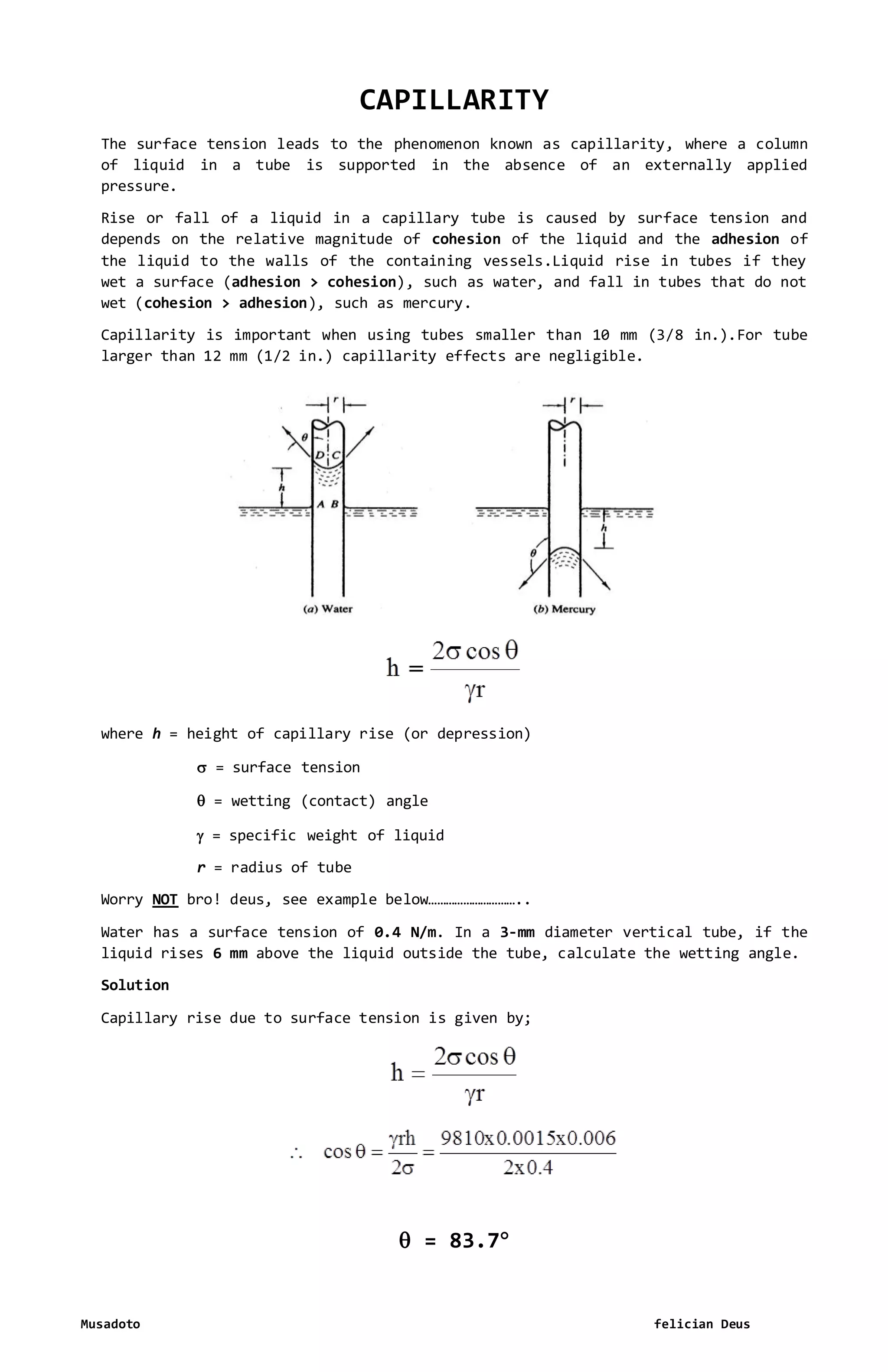 Fluid mechanics . | DOCX
