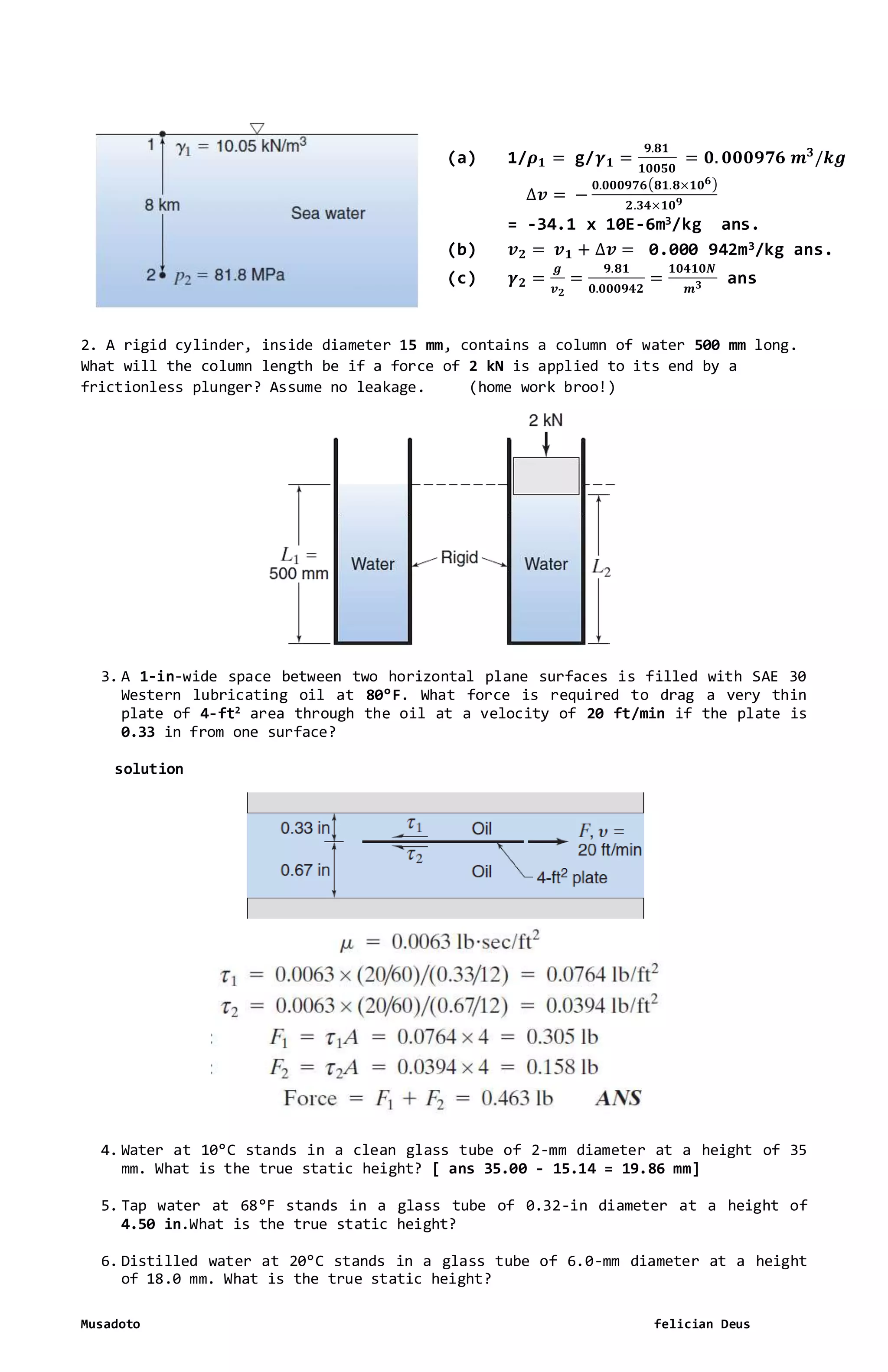 Fluid mechanics . | DOCX