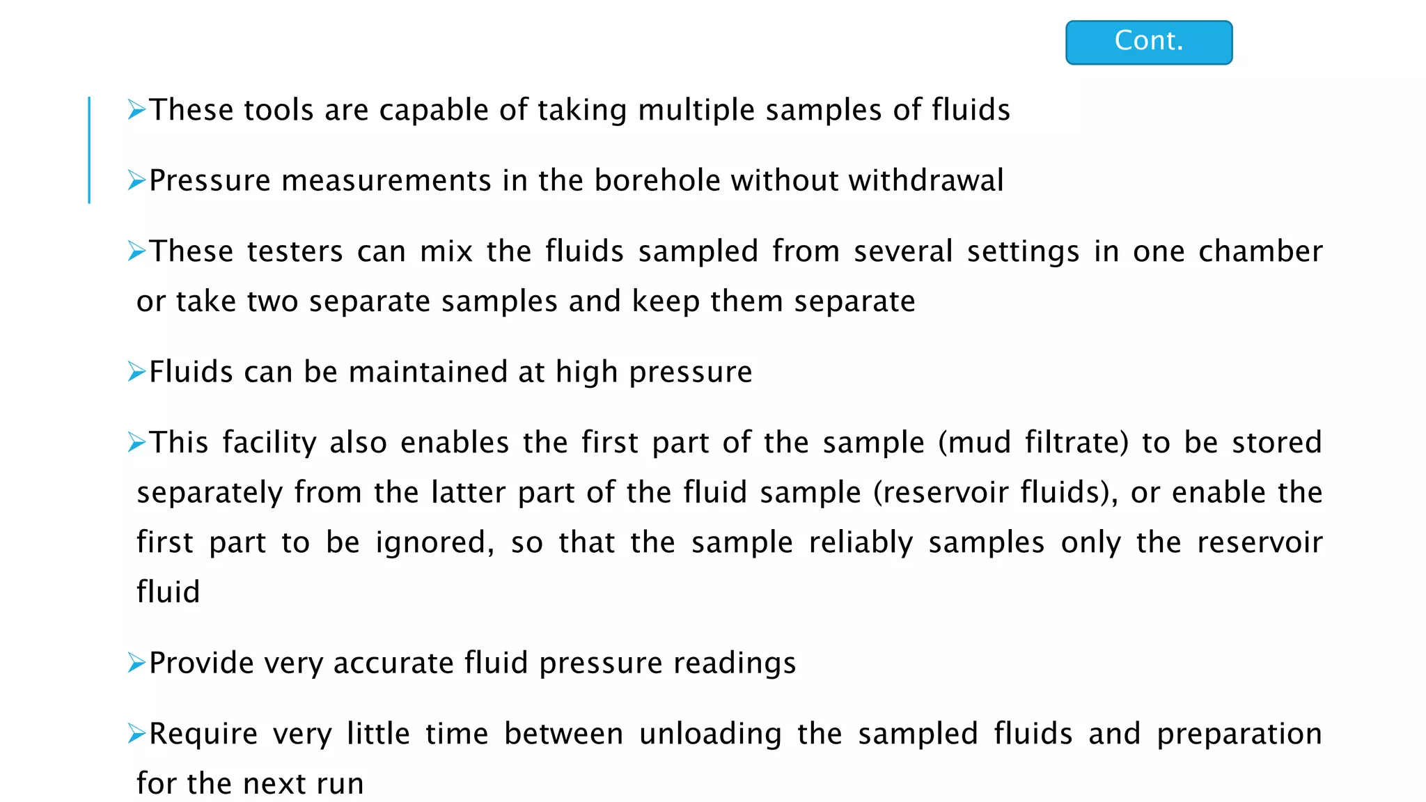 Fluid testing and pressure logs | PPTX