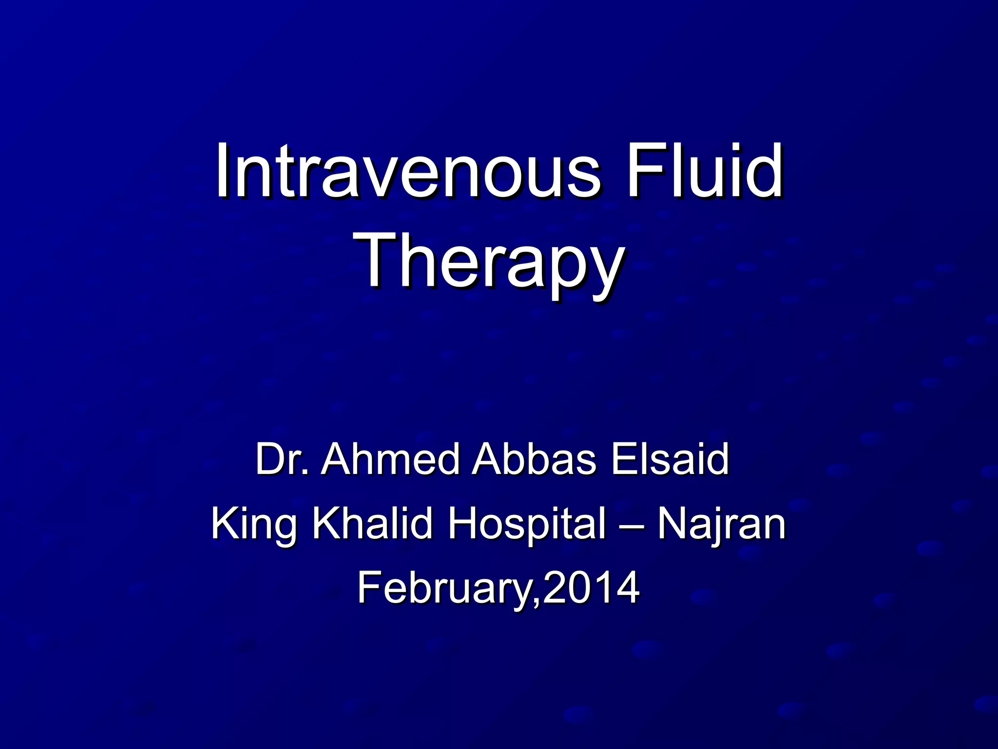 Fluid therapy | PPT