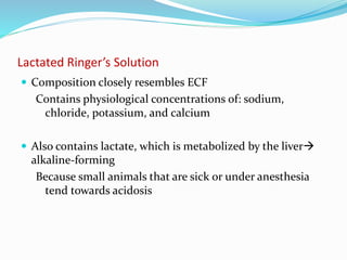 Fluid therapy | PPTX | Blood Disorders | Diseases and Conditions