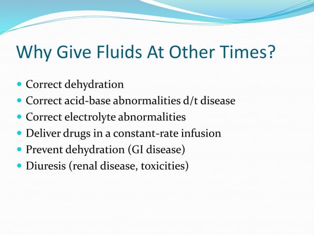 Fluid therapy | PPTX | Blood Disorders | Diseases and Conditions