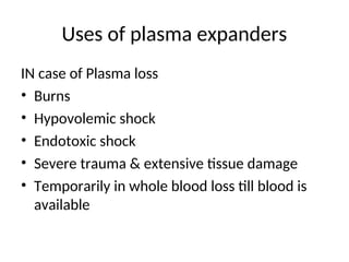 Fluid Therapy and plasma expanders with pharmacology | PPT