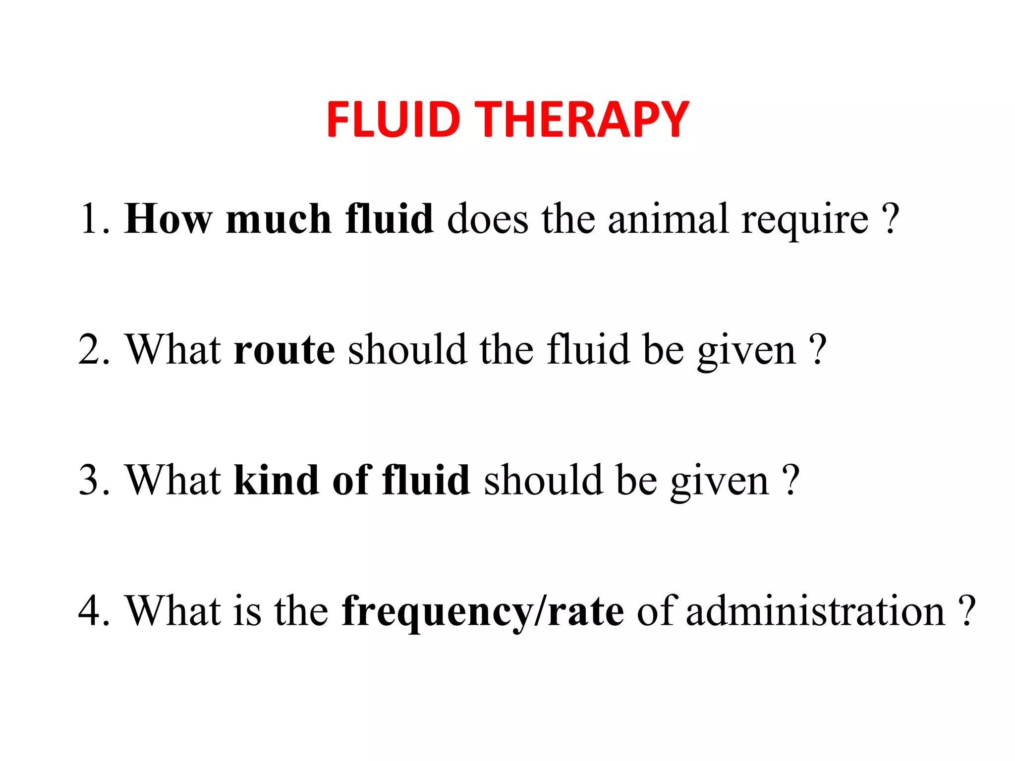 Fluid therapy_Animals | PPT