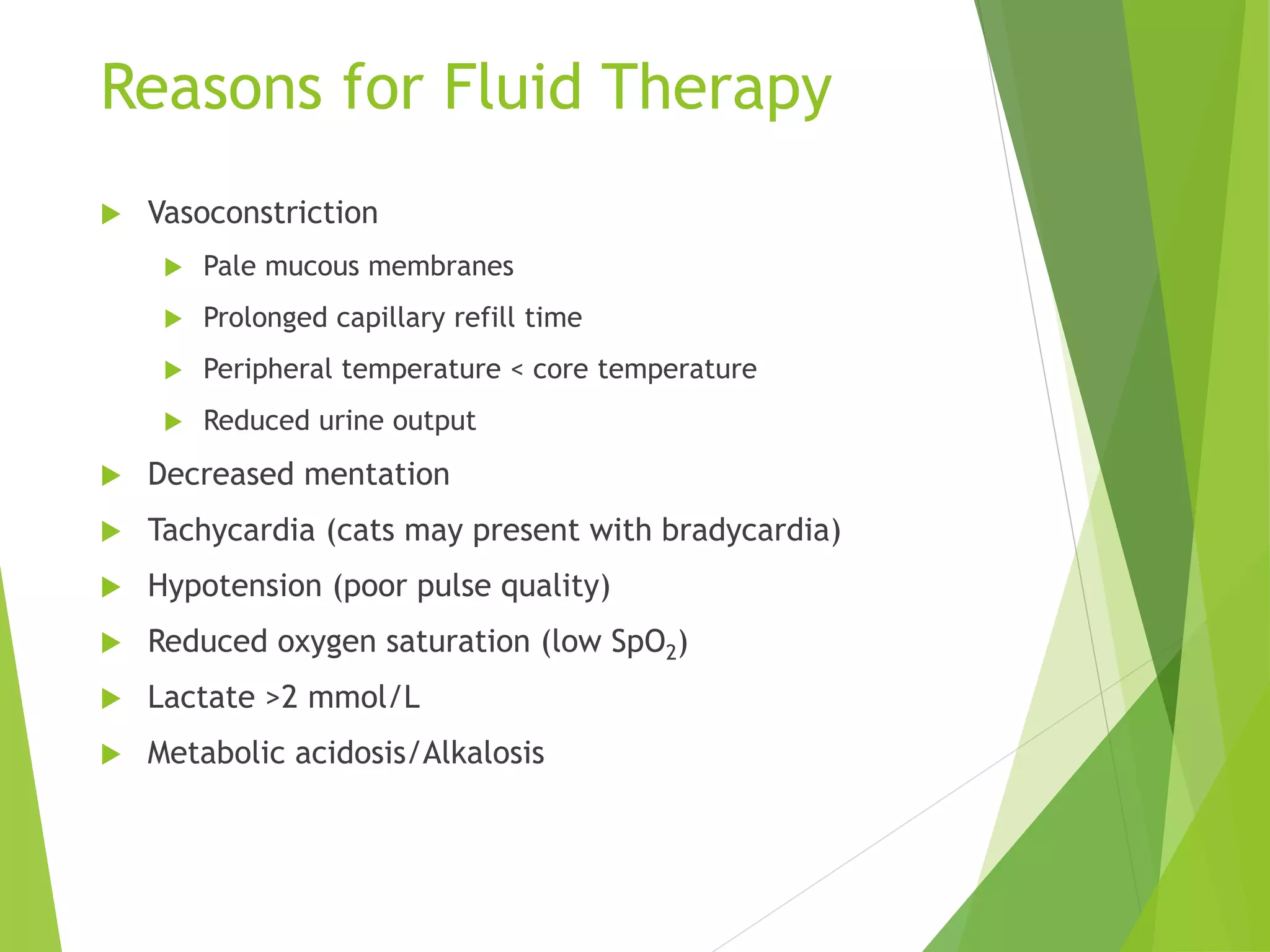 Fluid therapy in animals | PPTX