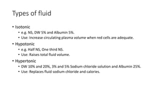 Fluid therapy in children | PPTX