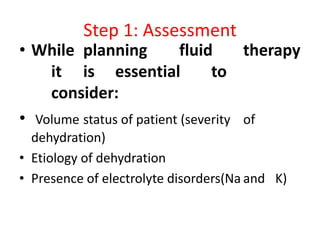 Fluid therapy in medical disorders | PPTX