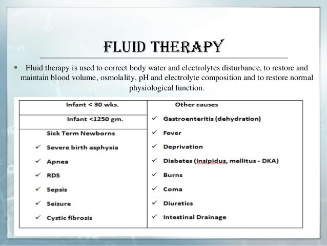 Fluid therapy in paediatrics