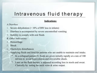 FLUID THERAPY IN PEDIATRICS and management of dehydration. | PPTX
