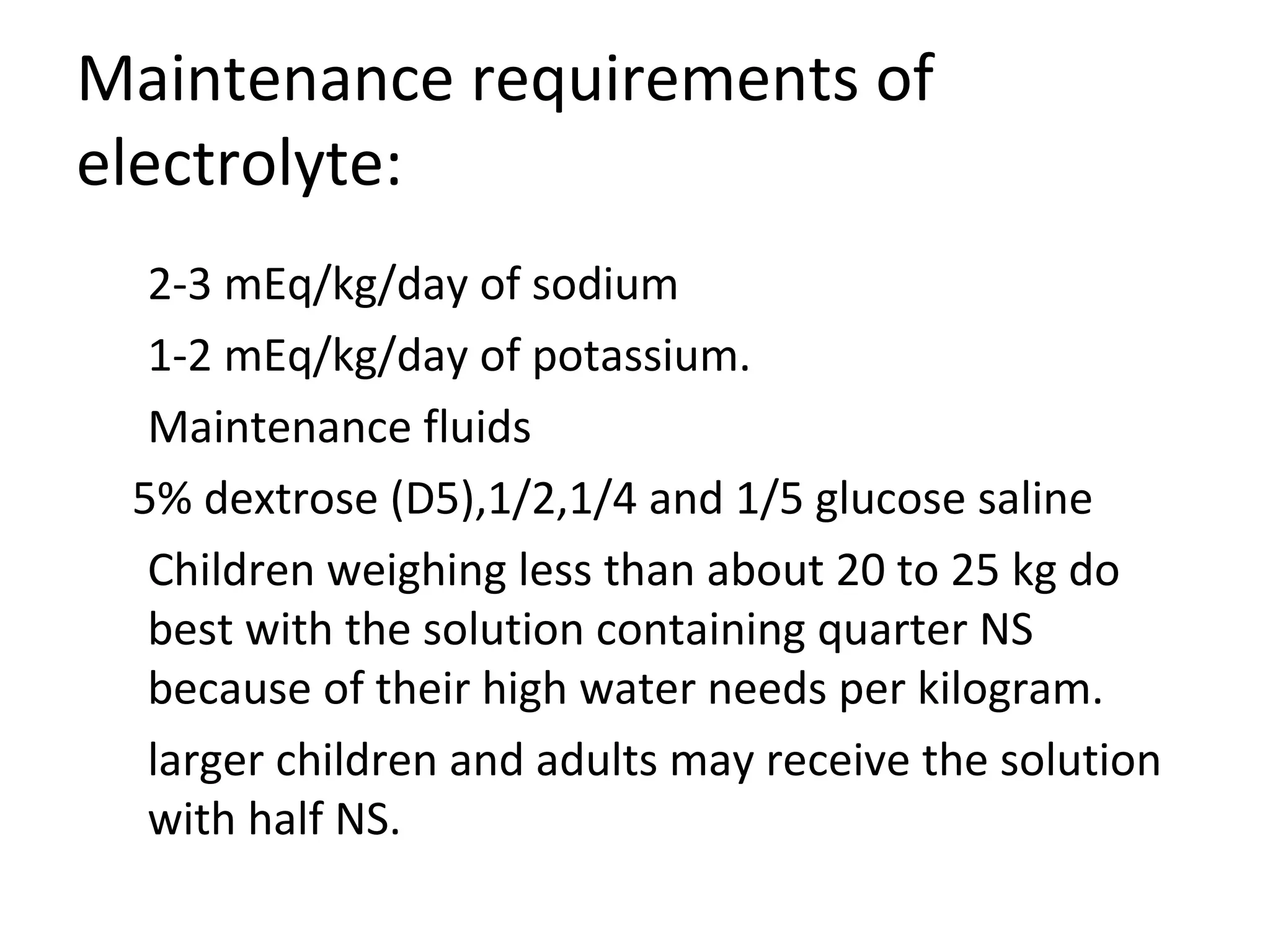 Fluid therapy in pediatrics | PPT