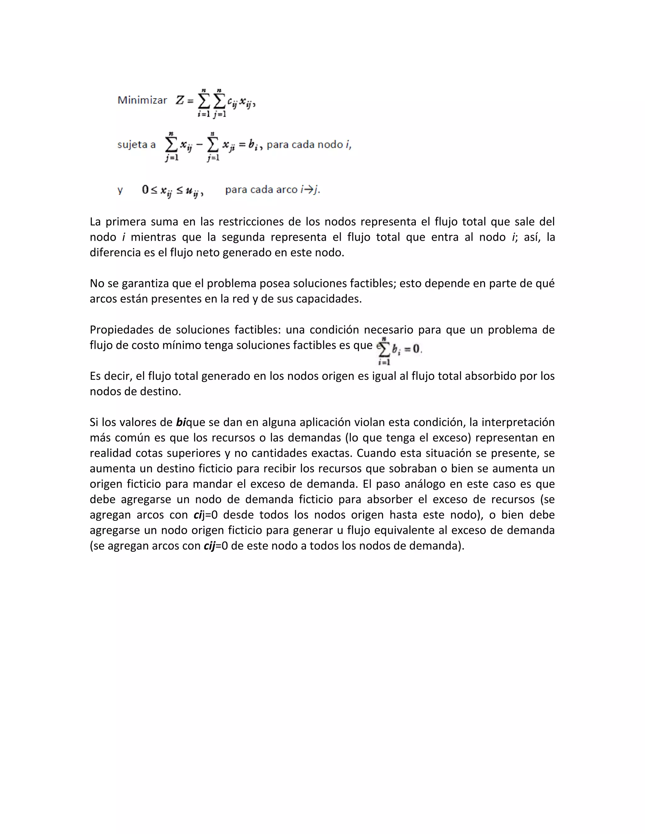 Flujo del costo minimo | DOCX