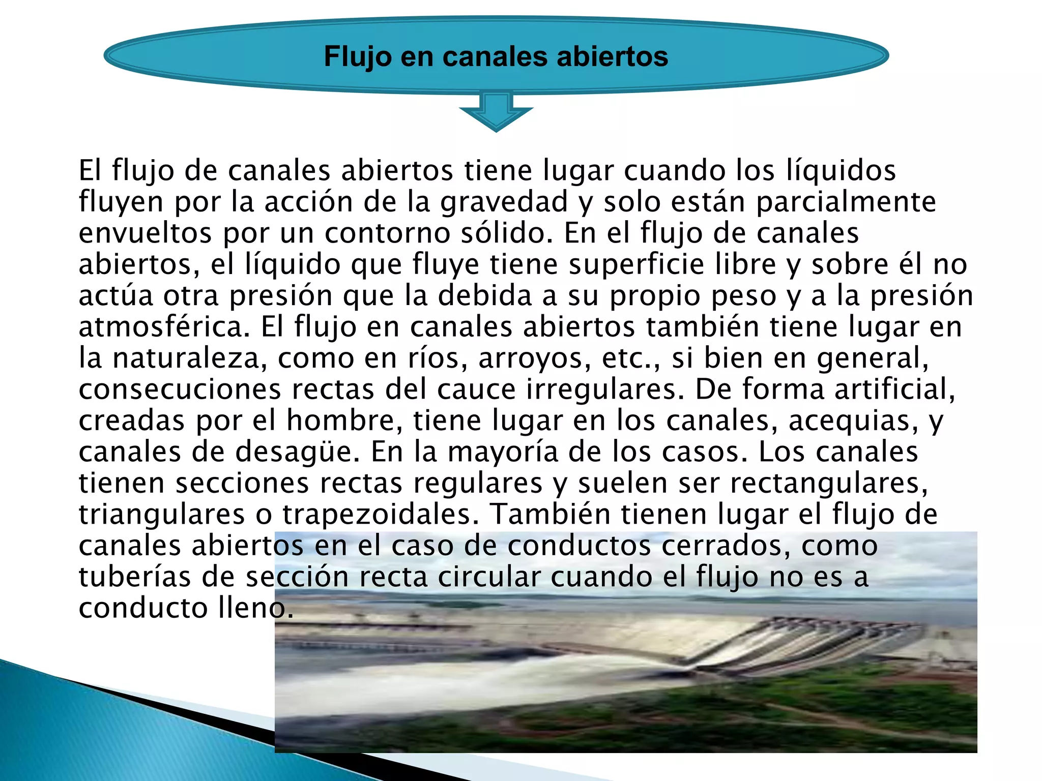 Flujo en canales abiertos andres sulbaran | PPTX