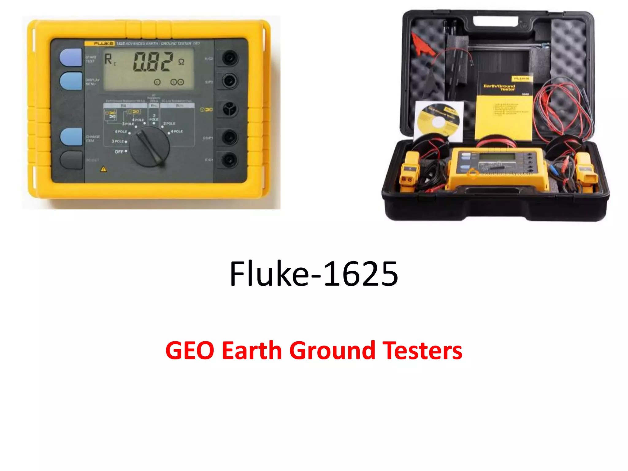 Fluke 1625 user training final | PPT