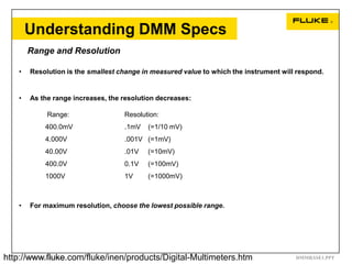 Digital Multimeters- Basic Guide | PPTX