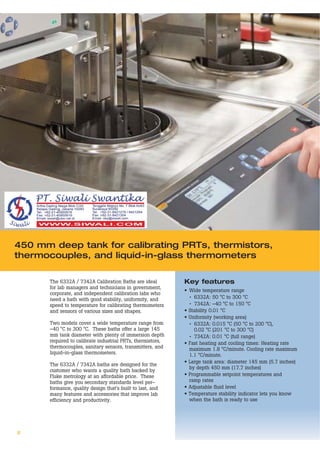 Brosur 6332A / 7342A Temperature Calibration Baths | PDF