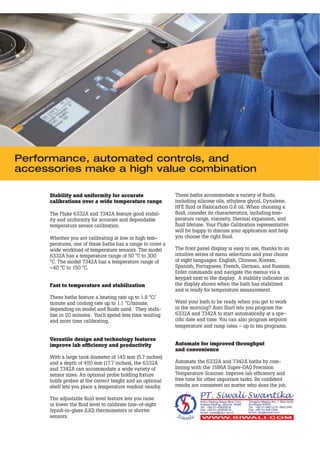 Brosur 6332A / 7342A Temperature Calibration Baths | PDF