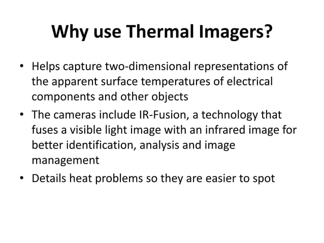 Fluke Thermal Imagers | PPTX | Cameras and Camcorders | Consumer ...
