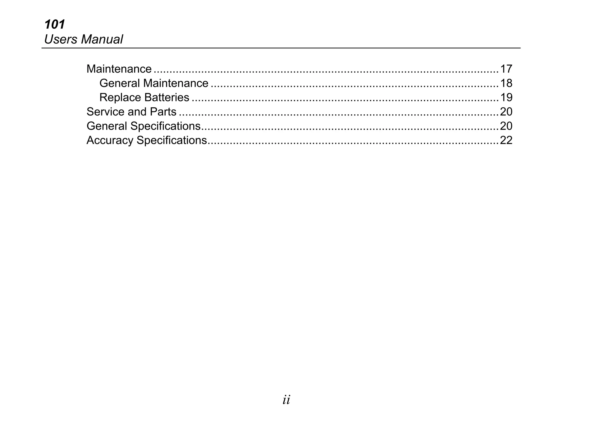 Fluke 101 Basic Digital Multimeter User Manual | PDF