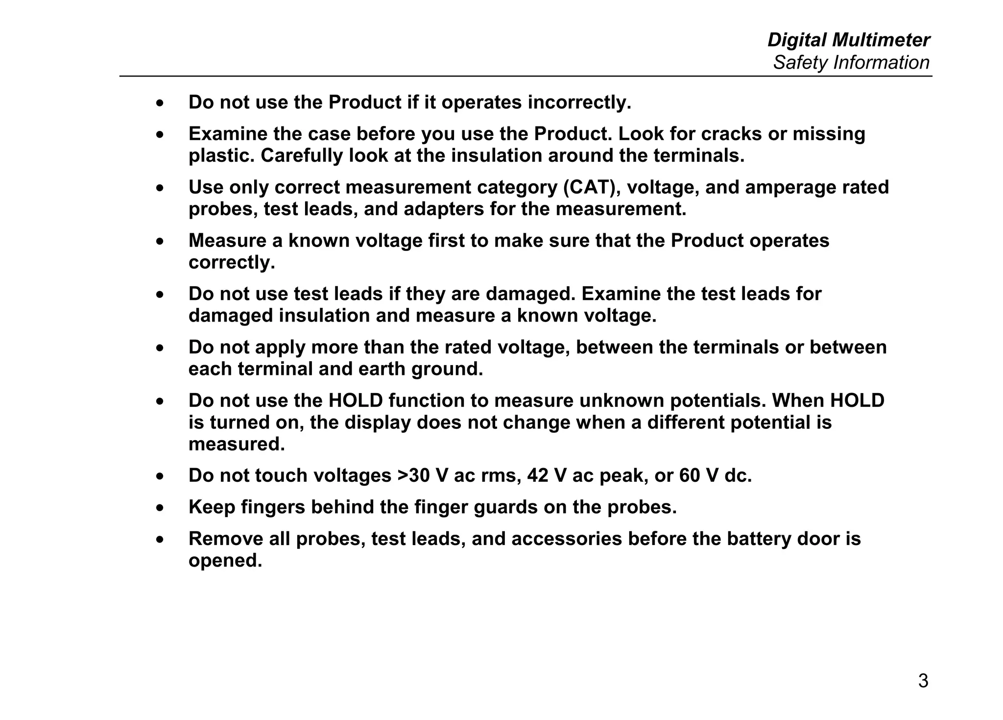 Fluke 101 Basic Digital Multimeter User Manual | PDF