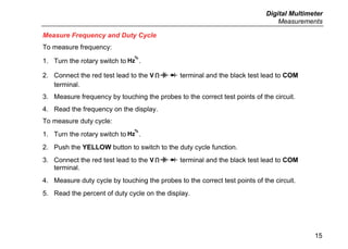 Fluke 101 Basic Digital Multimeter User Manual | PDF
