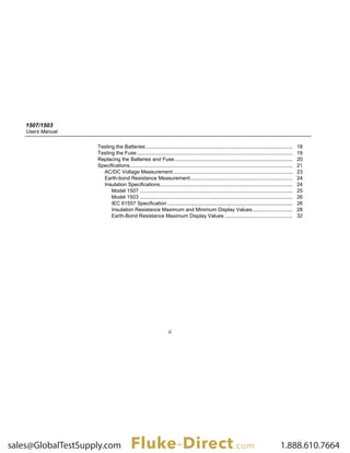 Fluke 1503 manual Fluke 1503 manual manual | PDF
