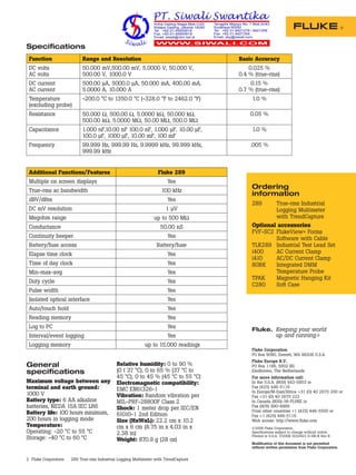 Brosur Fluke 289 | PDF